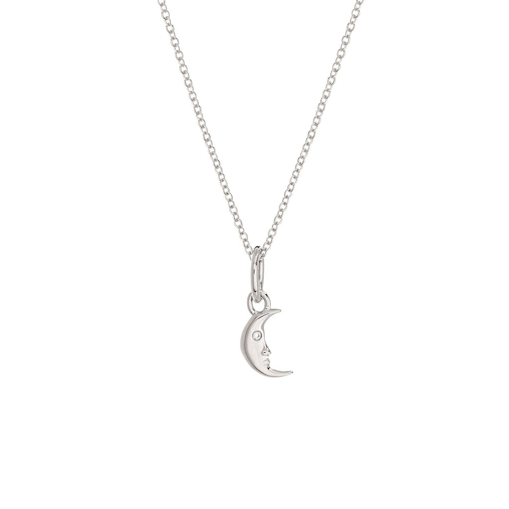 Moon Mini Charm Necklace | Tiny Tags
