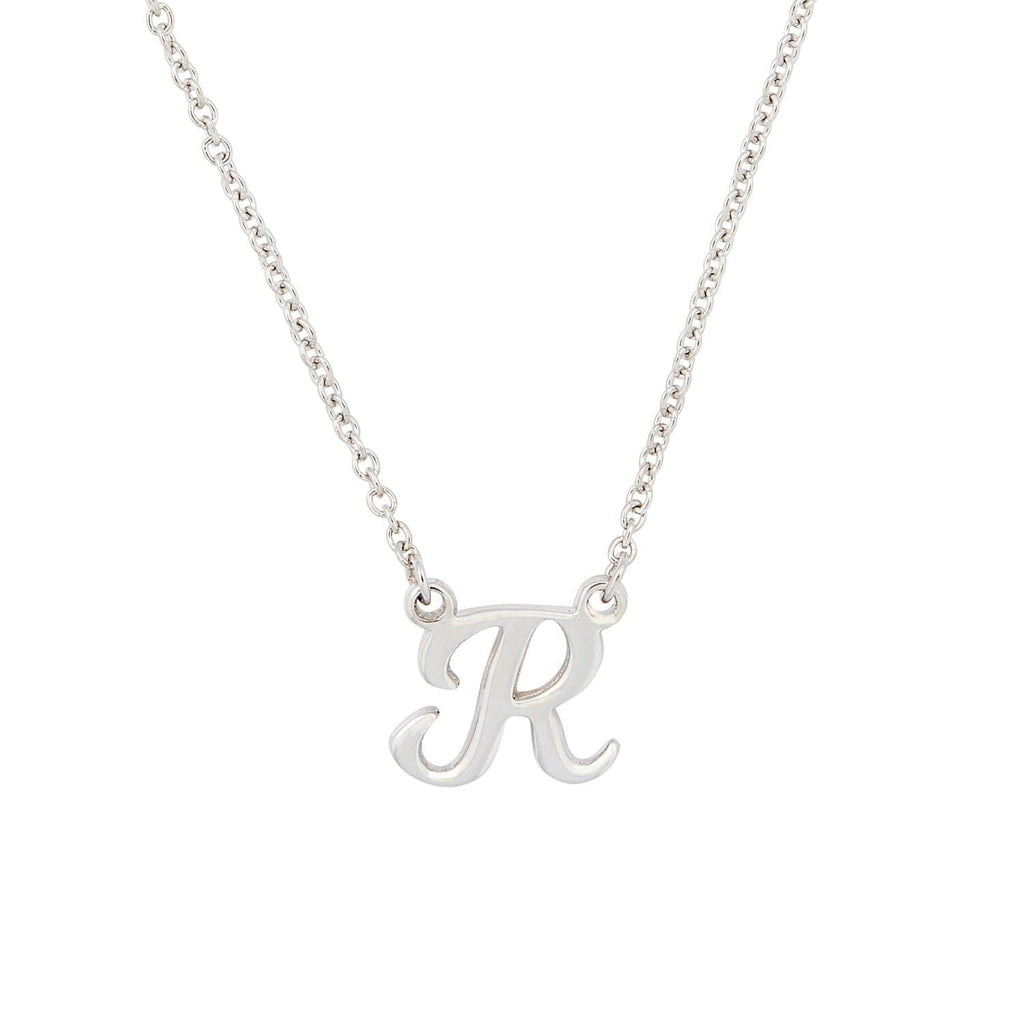 Script Initial Nameplate Necklace | Tiny Tags
