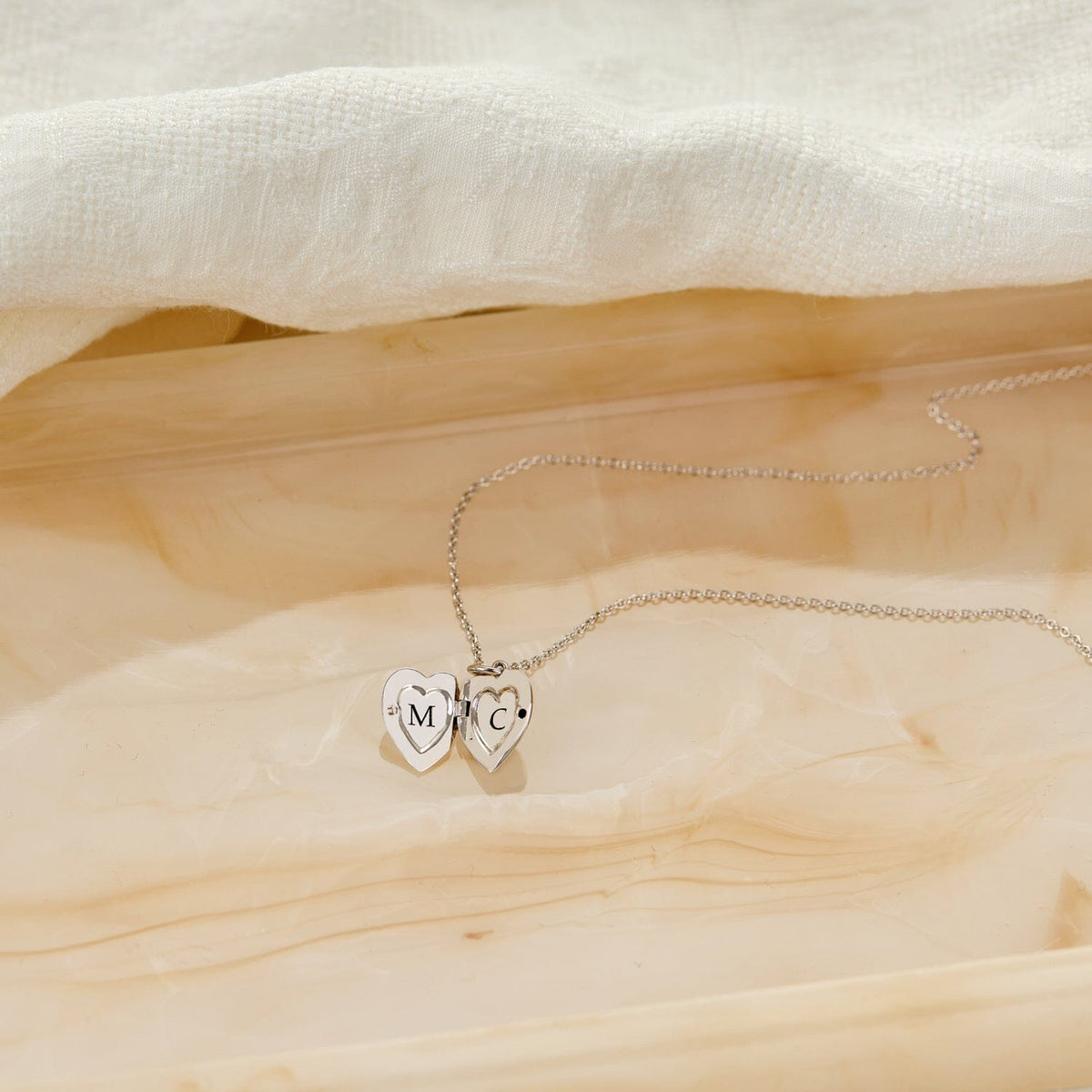 Heart Mini Locket Necklace | Tiny Tags