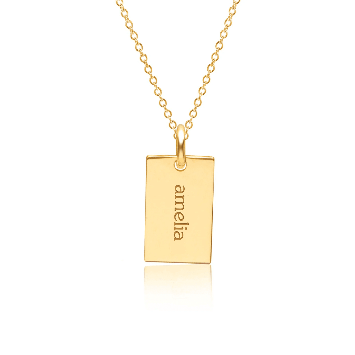 Engraved Mini Dog Tag Necklaces for Moms | Tiny Tags
